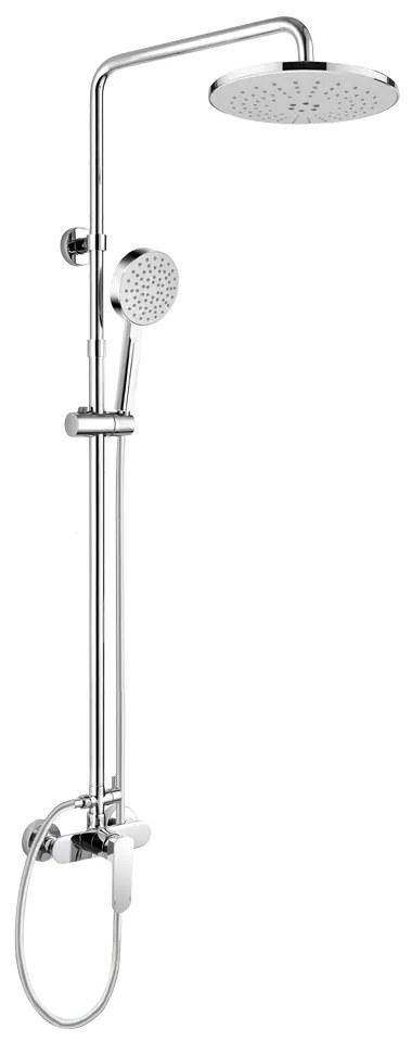 Mereo Mereo, Nástěnná sprchová baterie Mada 150 mm se sprchovou soupravou, ruční a talířovou sprchou o220mm, CBE60104SAM