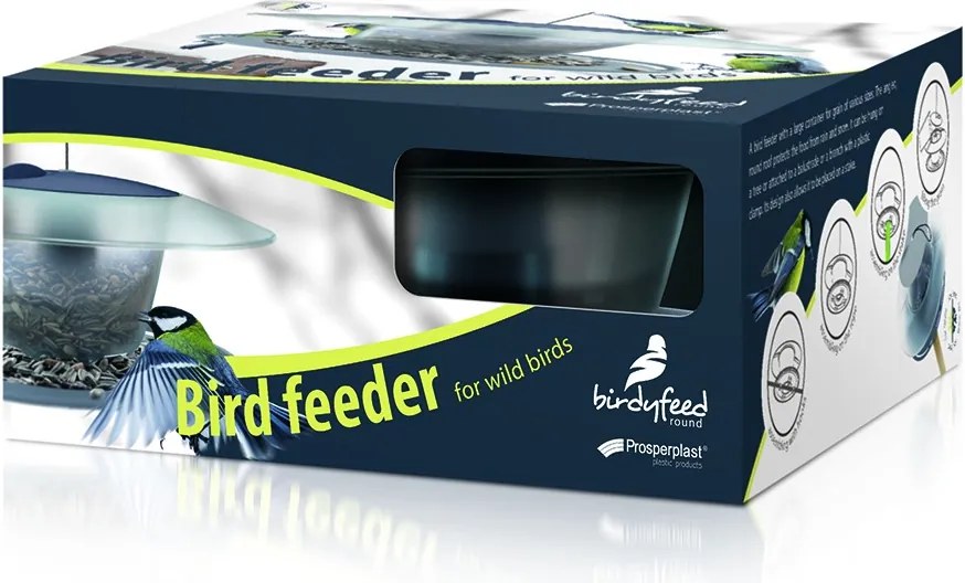Krmítko pro ptáčky Birdie 29,4 cm antracit