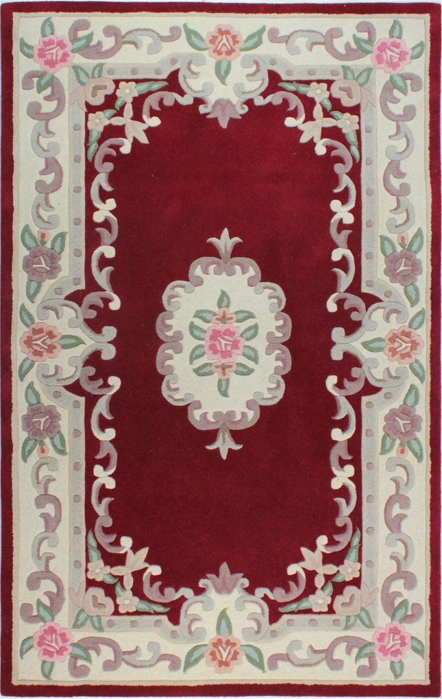 Ručne všívaný kusový koberec Lotus premium Red, 150x240, červená, chodba / predsieň, Flair Rugs