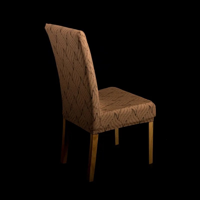 Ervi napínací potah na židli s opěradlem Madrid - hnědý