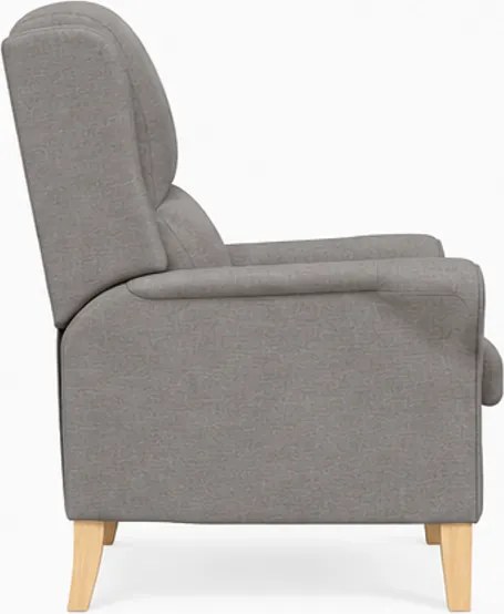 křeslo relaxační, odpočinkové, ušák, dřevo/textil, 101x95x75 cm, přírodní/taupe, Dekorino KR20260039