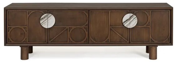 BIZZOTTO Dřevěný TV stolek HEMMING hnědý 55x170 cm 0747471