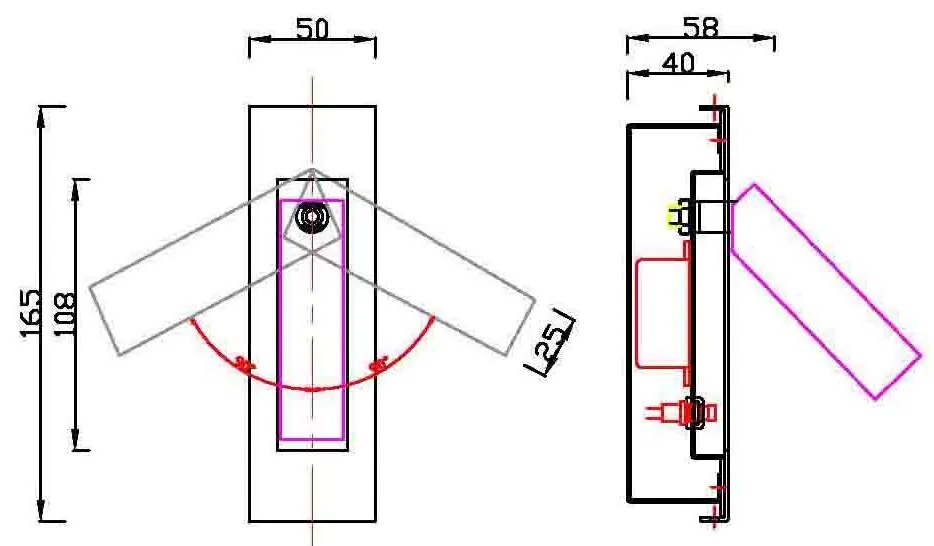 Mantra Gokova, bílé nástěnné svítidlo LED 3W 210lm 3000K, výška 16,5cm