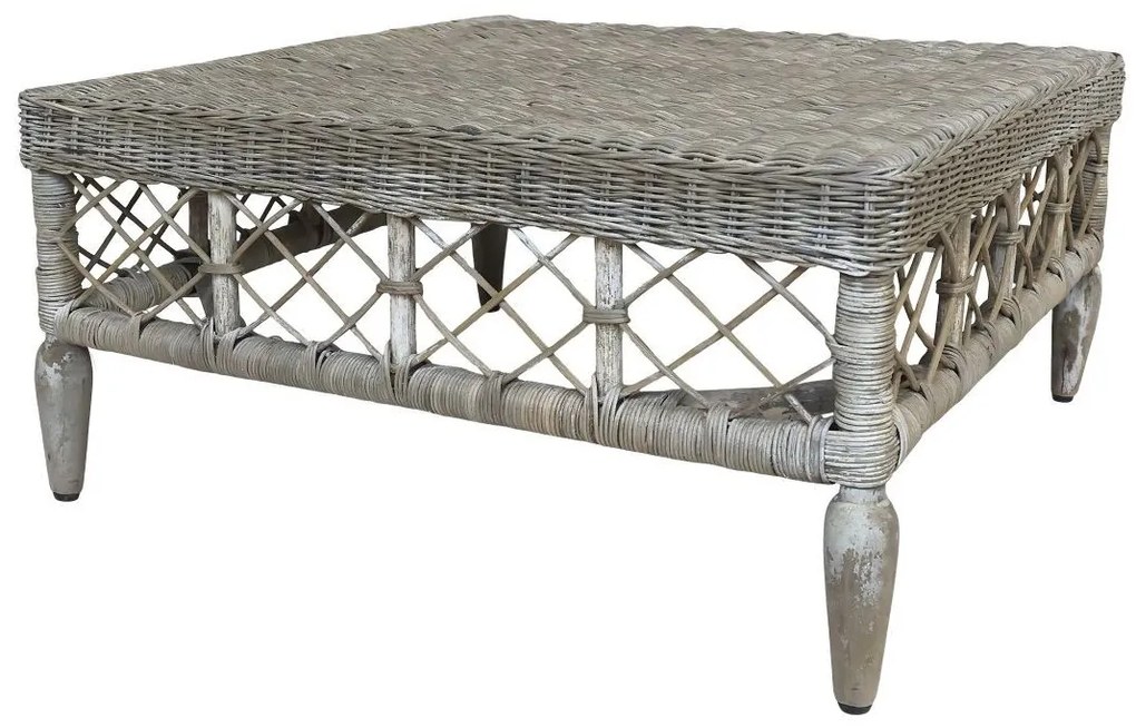 Přírodní ratanový stůl French table - 75*75*36 cm