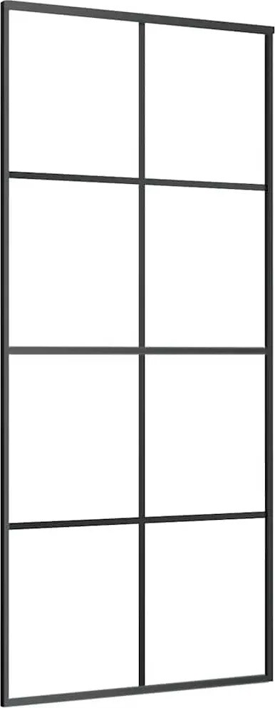 Posuvné dveře se sadou kování černé 90x205 cm ESG Glass 3375864