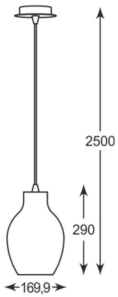 Zuma Line P19066A-D18 - Lustr na lanku BRESSO 1xE27/60W/230V