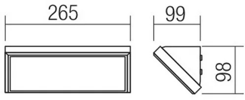 Redo 90159 - LED Venkovní nástěnné svítidlo MAKO 1xLED/12W/230V IP65