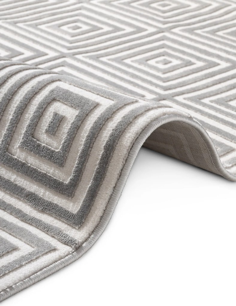 ELLE Decoration, Kusový koberec Perles 106185 White Grey z kolekce Elle, 200x280, šedá, ložnice