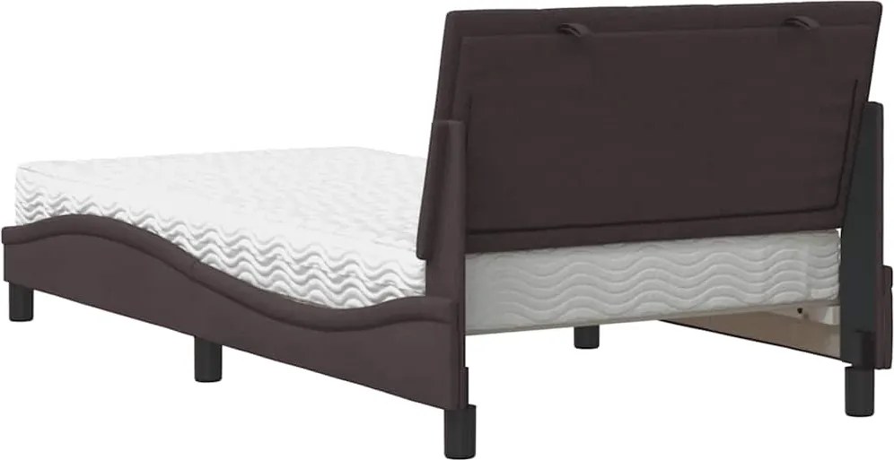 Postel s matrací Hanko tmavě hnědá 100 x 200 cm textil 3310513