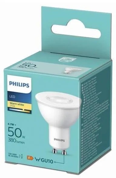 Philips Žárovka LED 4,7 W, GU10, teplá bílá