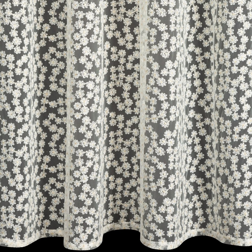 ZÁCLONA NA PÁSCE DAISY 140X270 CM BÍLÁ