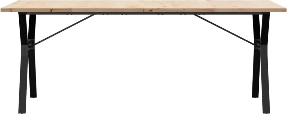 Jídelní stůl s Y rámem 200x100x75,5 cm borové dřevo a ocel 3282789