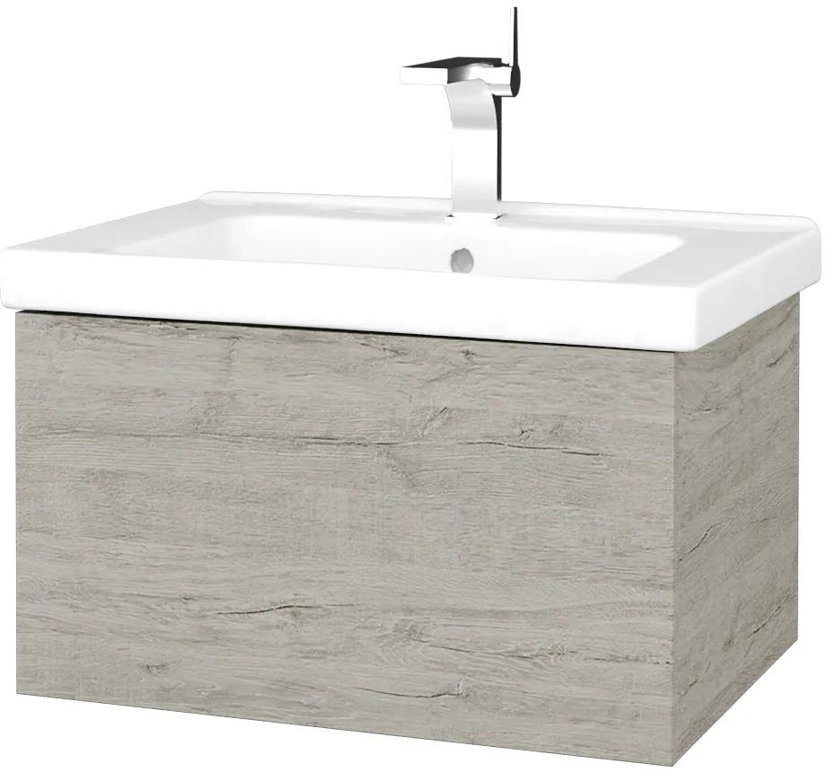 Dřevojas Koupelnová skříň VARIANTE SZZ 65 (umyvadlo Harmonia) Varianta: N01 Bílá lesk / N07 Stone