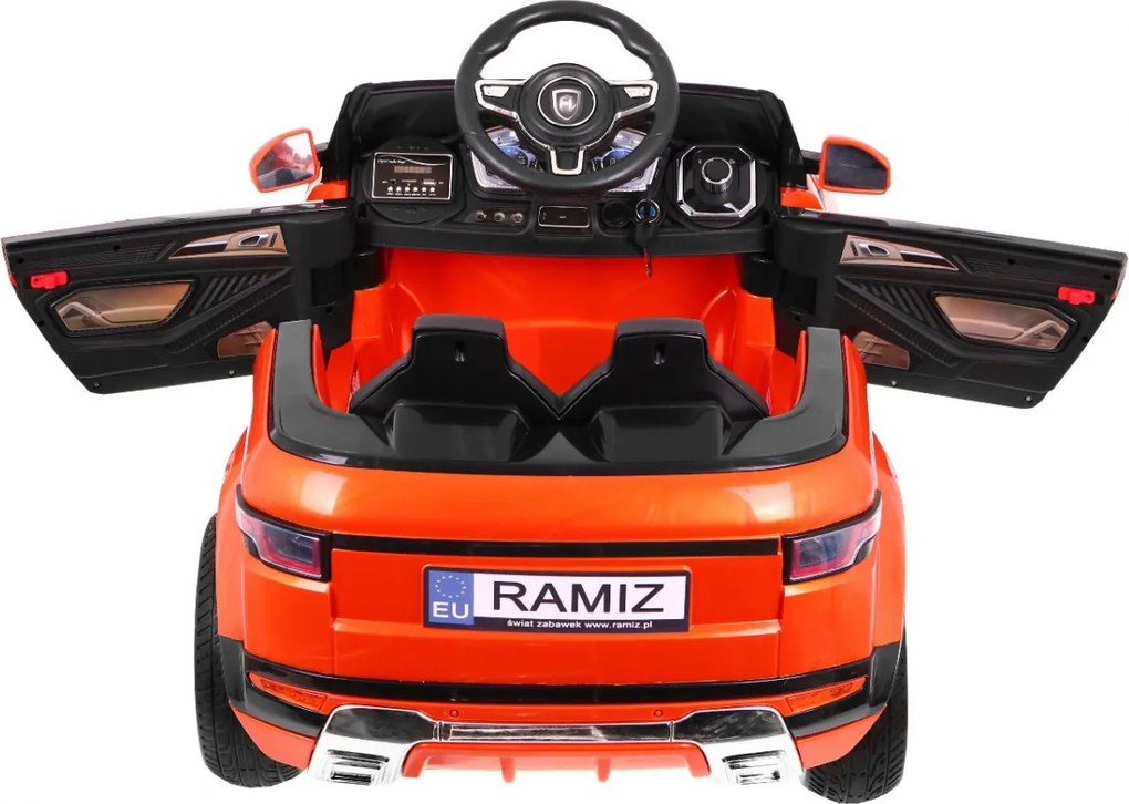 Ramiz Elektrické autíčko Rapid Racer pro děti, oranžové SUV + dálkové ovládání