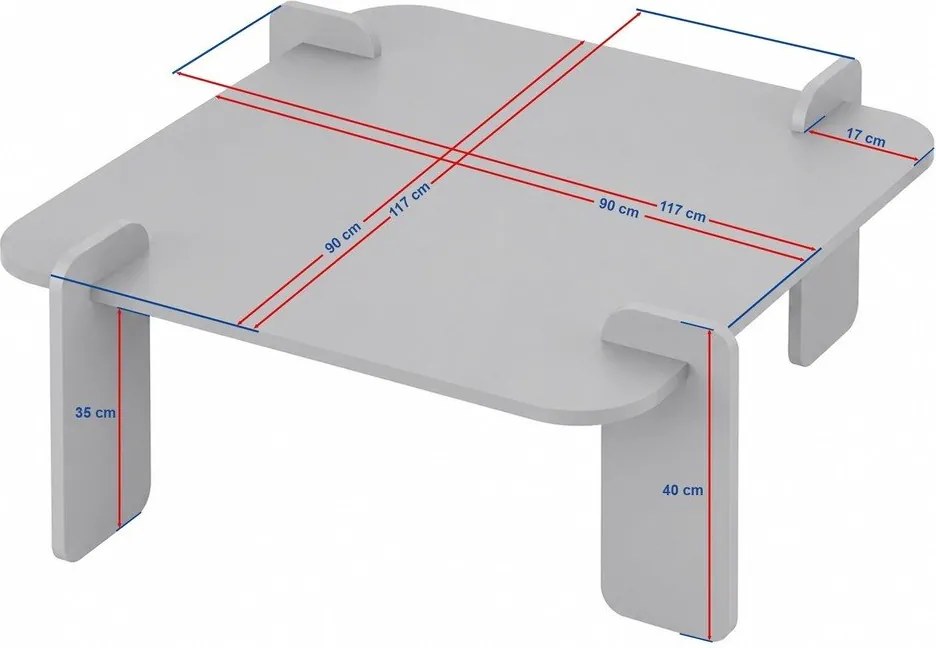 Béžový konferenční stolek 90x90 cm Marais – Nordure