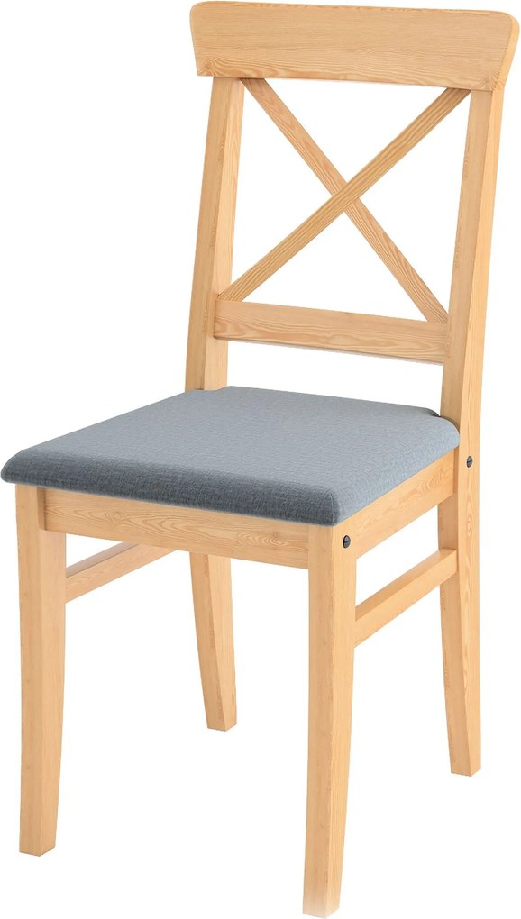 Potah na židli Ingolf s čalouněným sedákem barva šedá látka sametová