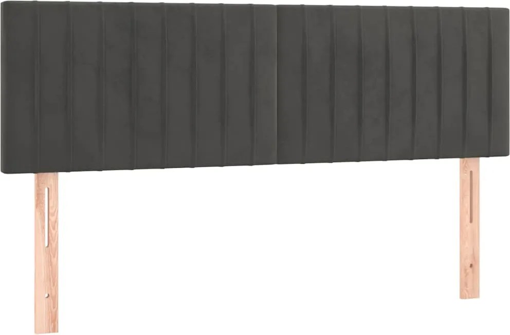 Box spring postel s matrací tmavě šedý 140 x 190 cm samet 3131076