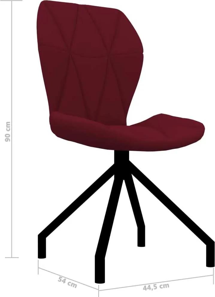 vidaXL Jídelní židle 2 ks umělá kůže [3087332] Barva: Červená