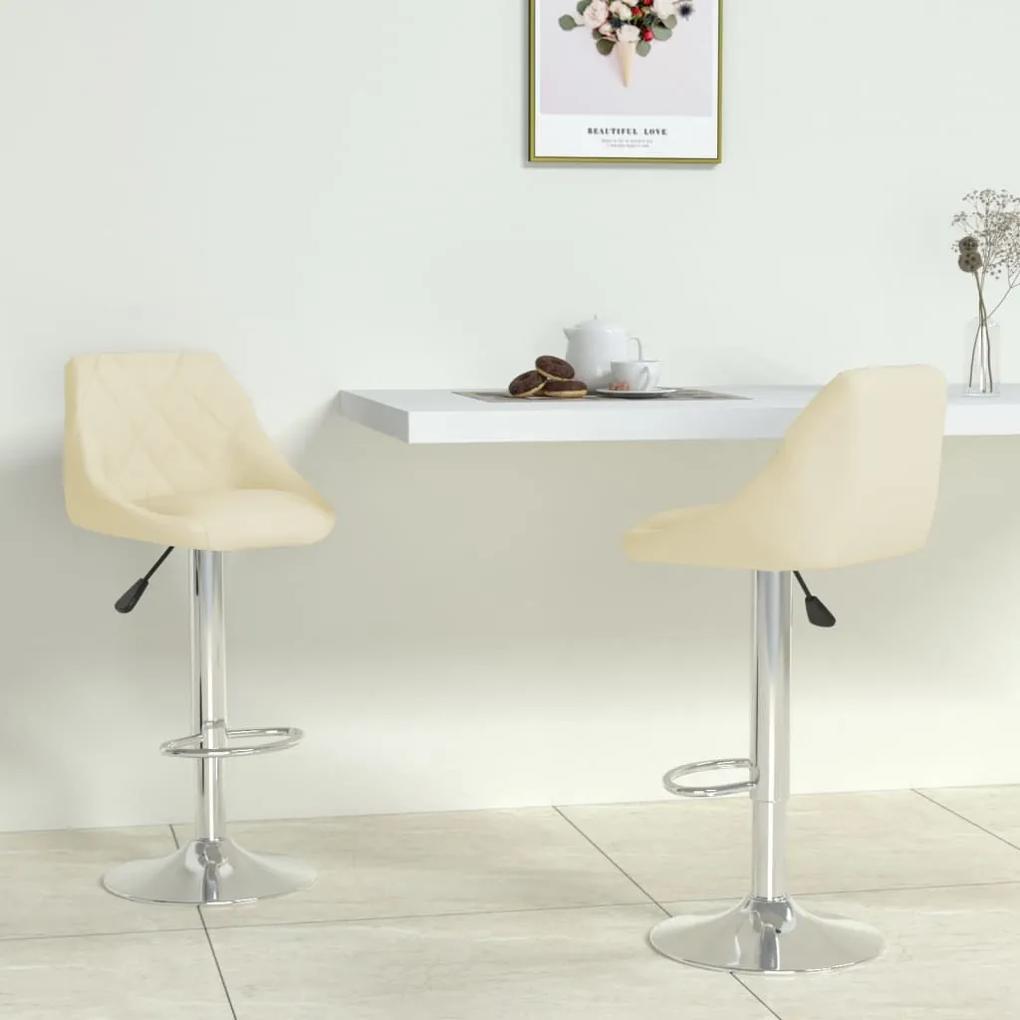 vidaXL Barové stoličky 2 ks umělá kůže [335188] Barva: krémová