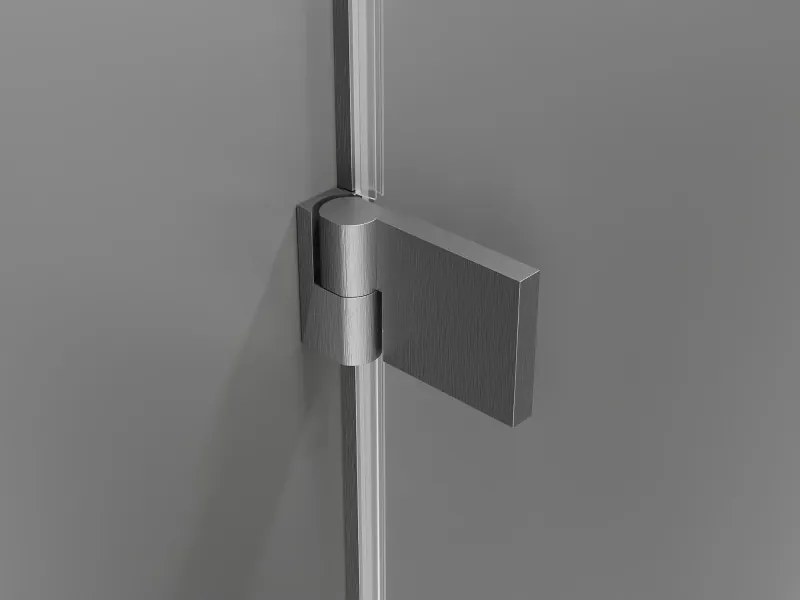 Mexen Lunar-B, pravostranný výklopný sprchový kout 95 x 80 cm, 8mm čiré sklo, profil grafit broušený, 832-095-080-66-00-P