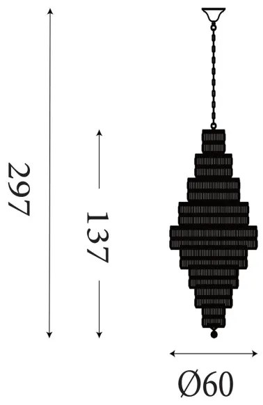 Searchlight 1500-13AB - Lustr na řetězu EMPIRE 13xE14/60W/230V
