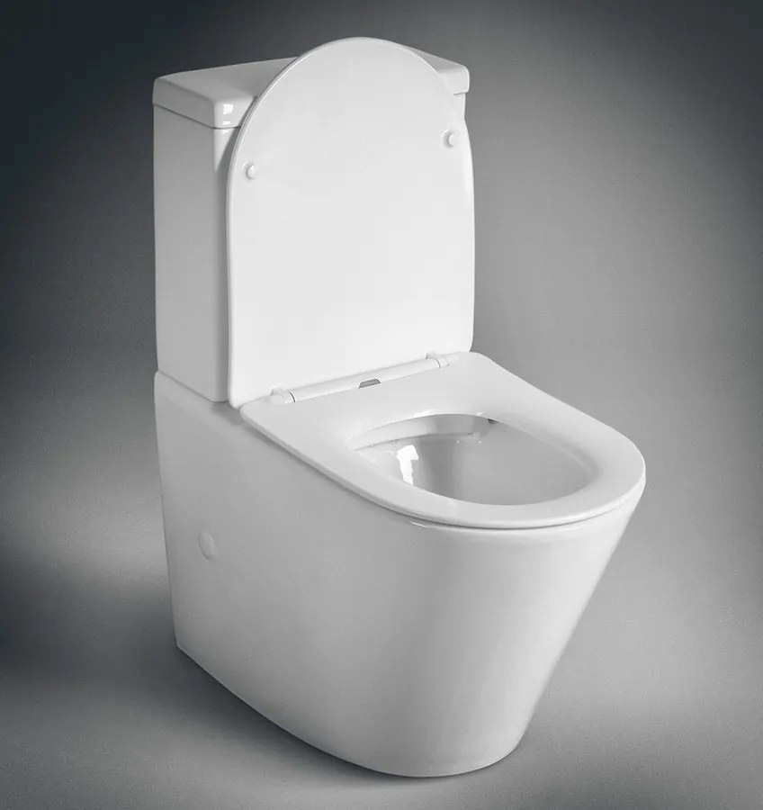 Sapho, PACO RIMLESS WC kombi mísa s nádržkou včetně splachovací soupravy, spodní/zadní, PC1012WR