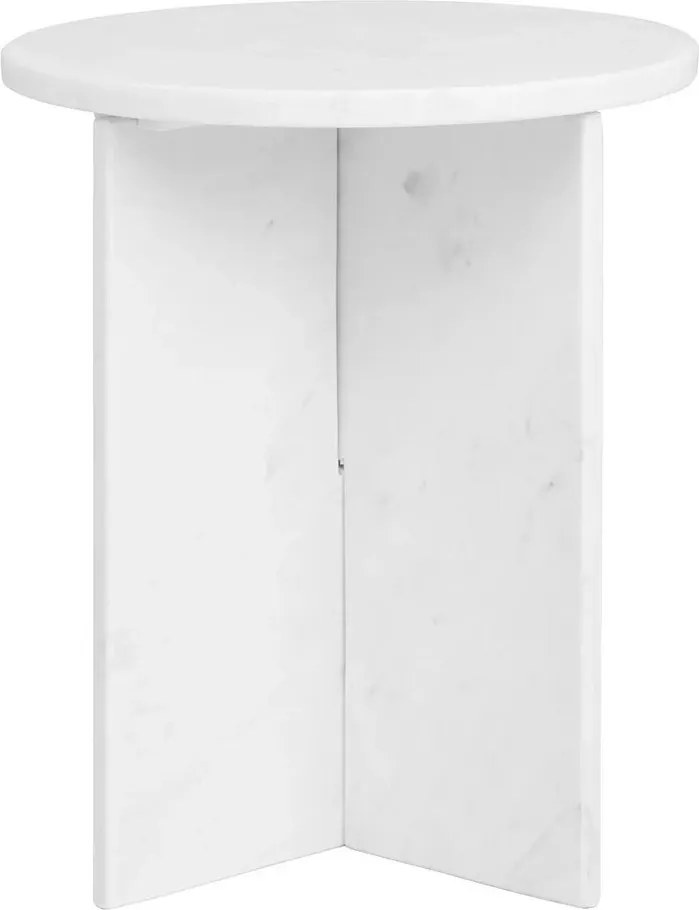 Mramorový kulatý odkládací stolek ø 40 cm Savio – Premier Housewares