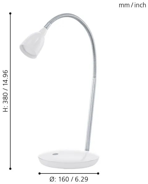 Eglo 93078 - LED stolní lampa DURENGO 1xLED/3W/230V