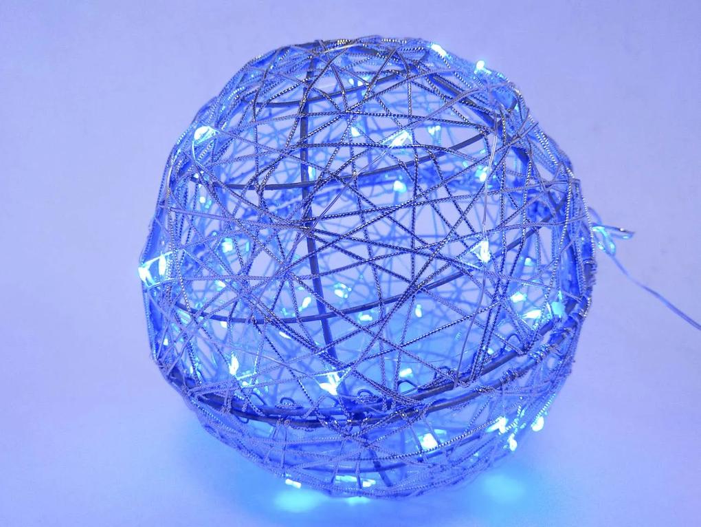 LED světelná koule, modrá, různé velikosti na výběr Průměr (cm): 30 cm