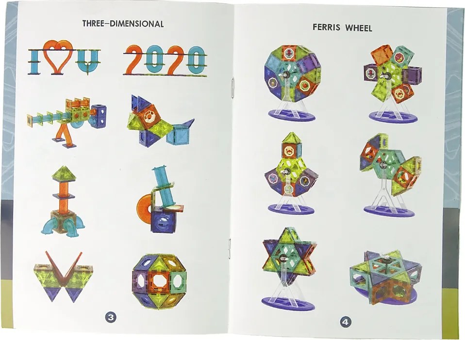 LEAN Toys Skluzavka na kuličky, osvětlená dráha, magnetické kostky, 75 dílů