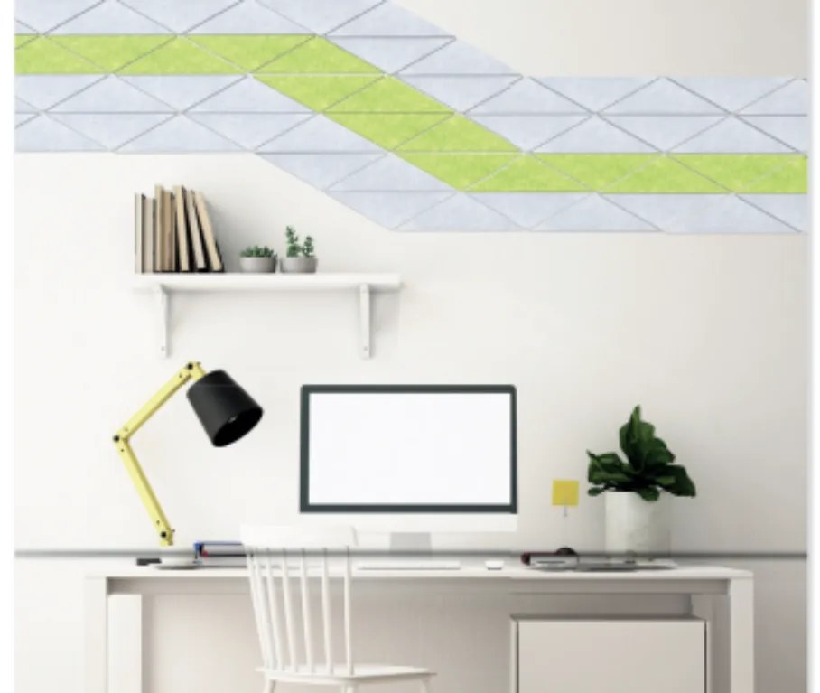 In-Design Akustický rámový panel Shape #11 350 x 100 mm Barva panelu: světle šedá
