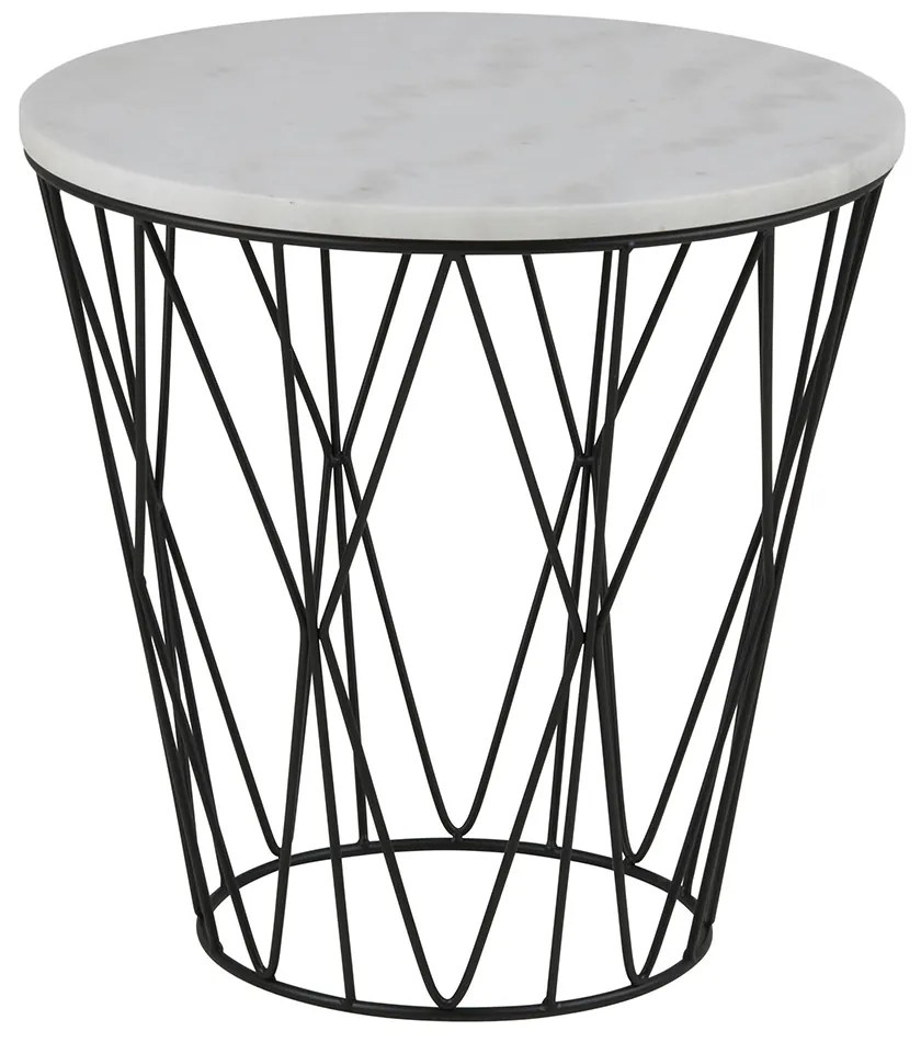 Design Scandinavia Konferenční / noční stolek s mramorovu deskou Gone, 50 cm