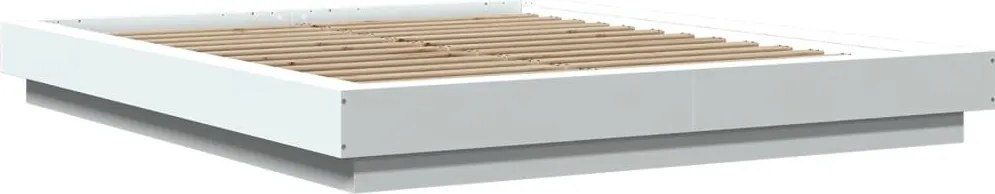 Rám postele bílý 150 x 200 cm kompozitní dřevo 3281182