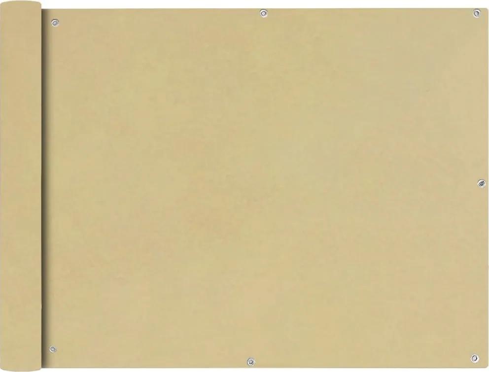 vidaXL Balkonová zástěna 90 x 400 cm 100% polyester oxford [134893] Barva: Žlutá