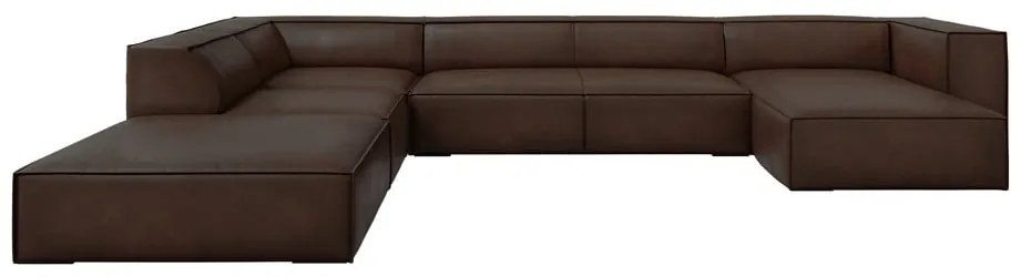 Tmavě hnědá kožená rohová pohovka (levý roh) Madame – Windsor &amp; Co Sofas