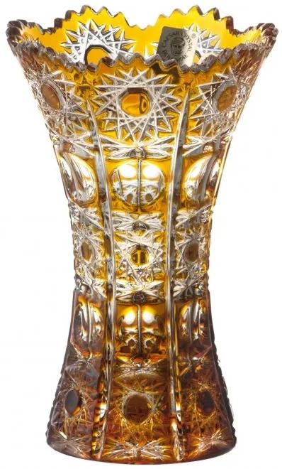 Váza Petra, barva amber, výška 155 mm