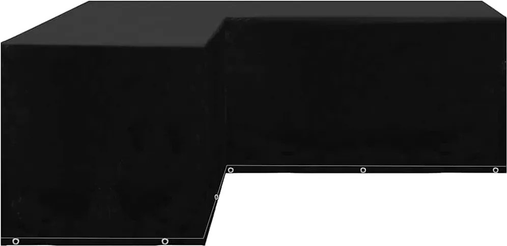 Plachty na zahradní nábytek 2 ks tvar L 12 oček 250x250x90 cm 3082835
