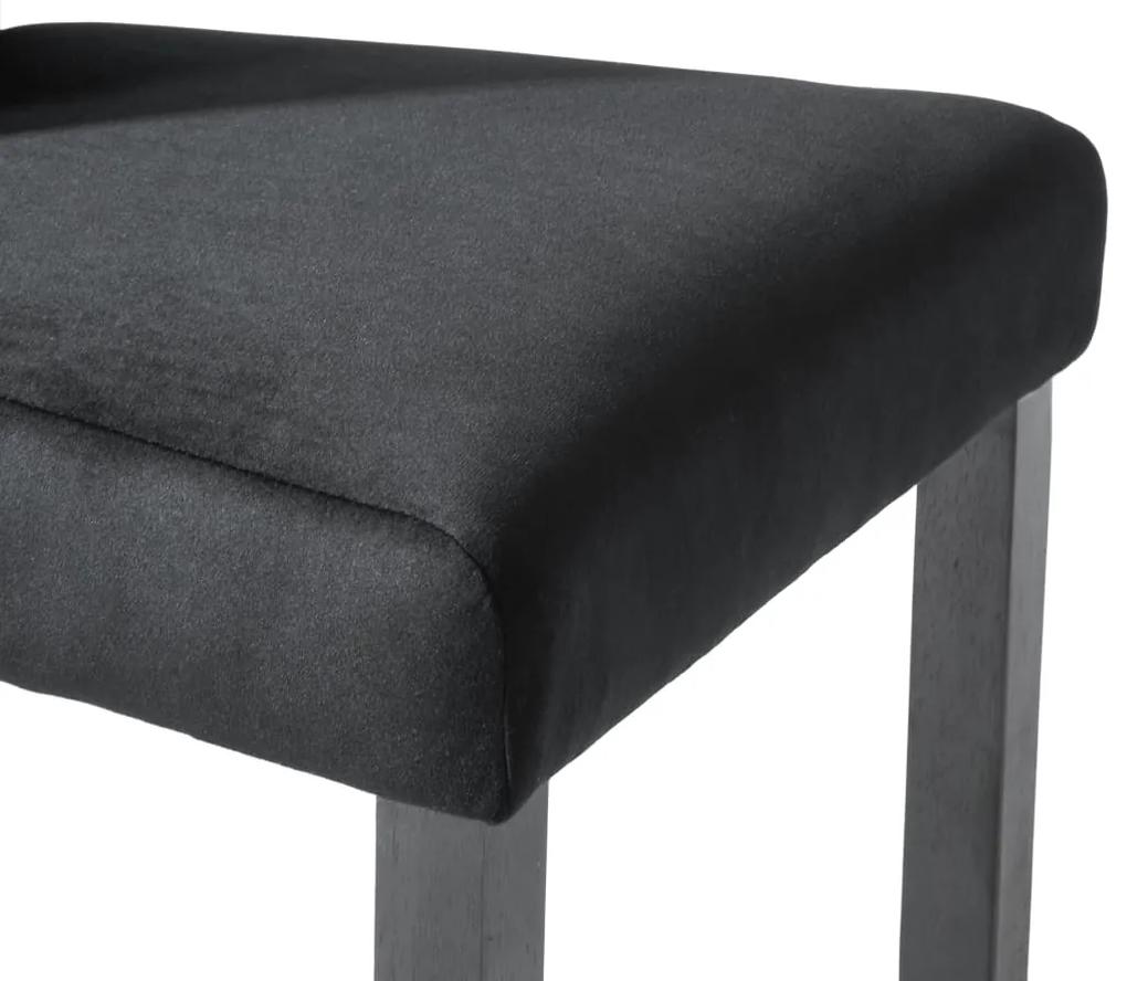 Jídelní židle 4 ks černé samet - Default Title