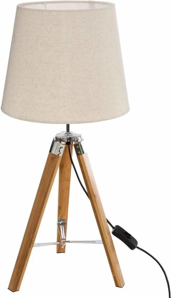 Stolní lampa na bambusových nohou s textilním stínítkem BAMB TABLE LAMP H58 RUNO