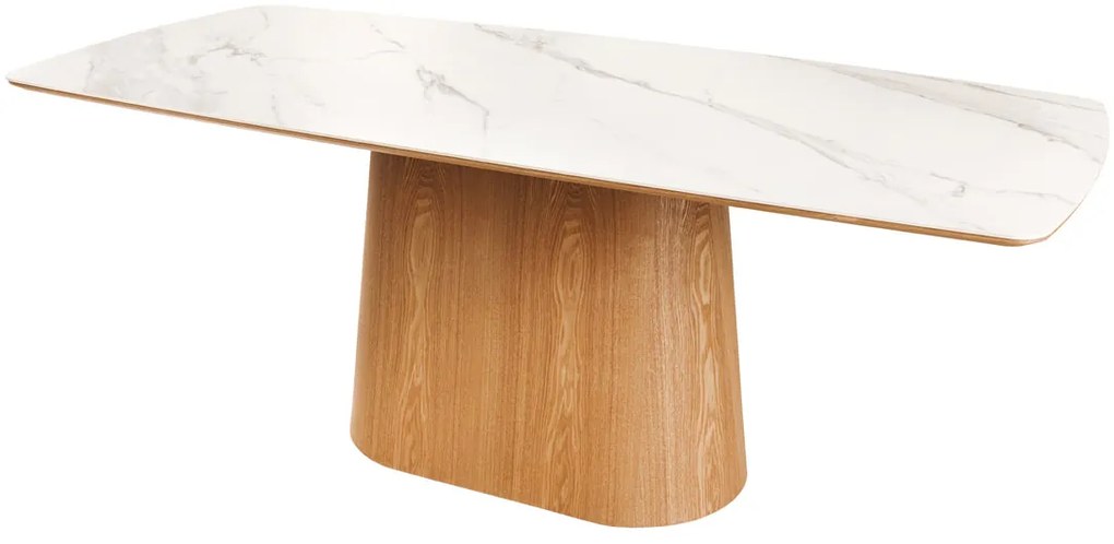 Invicta Světlý jídelní stůl UNIQUE 200x90cm bílý mramor 45142