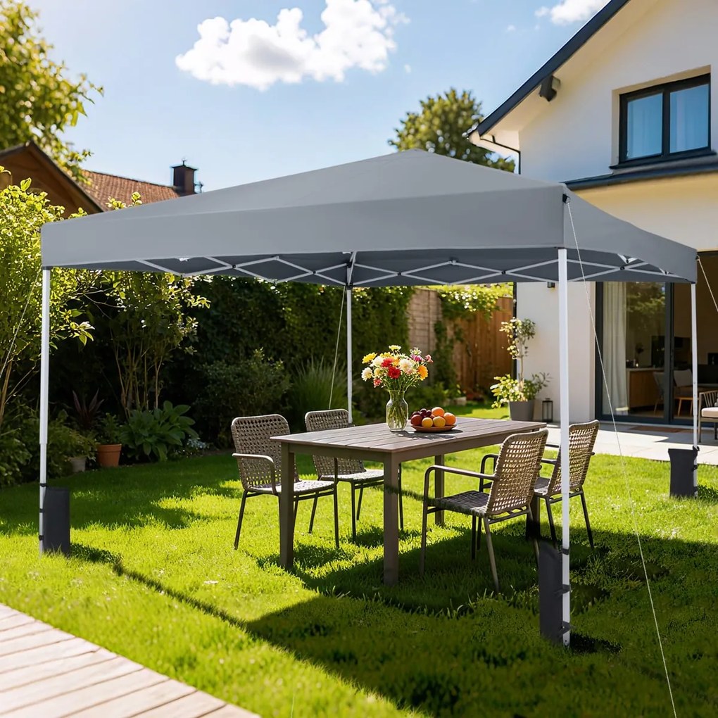Costway Výsuvný altán výškově nastavitelný Skládací s – 290 × 290 cm