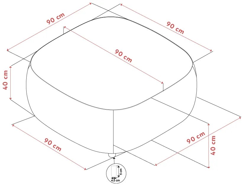 Podnožka modul Rowico Home NORRIS | světle béžová