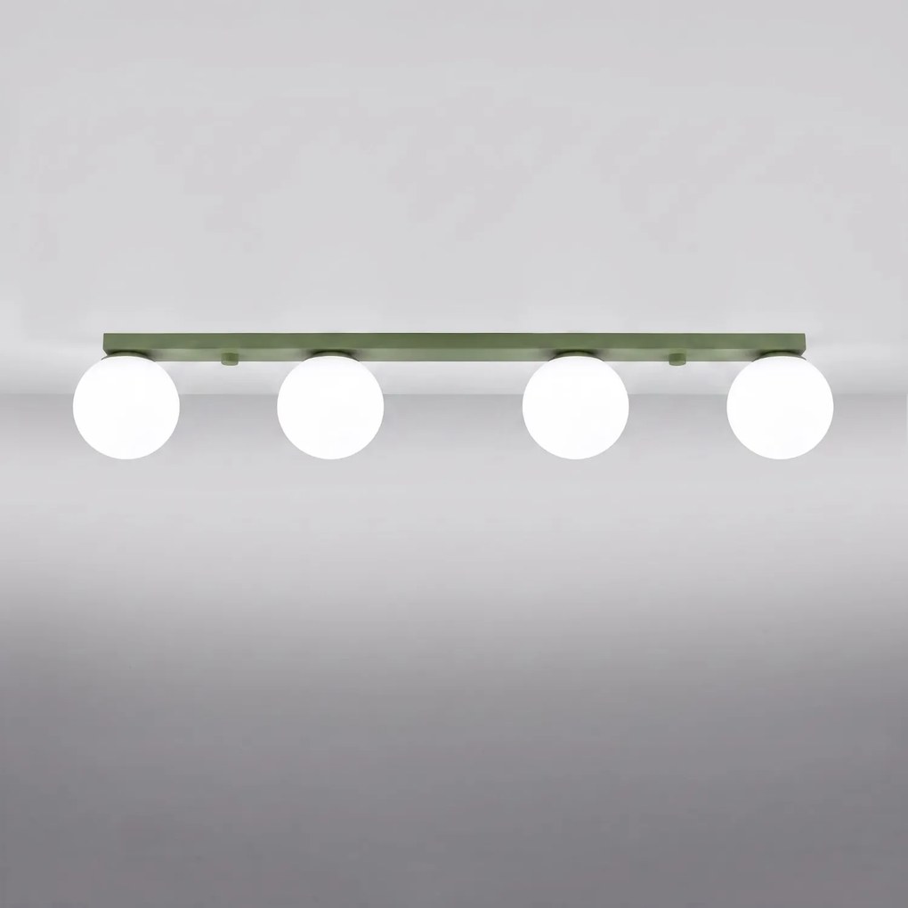 Sollux Lighting Stropní svítidlo YOLI 4 olivově zelené