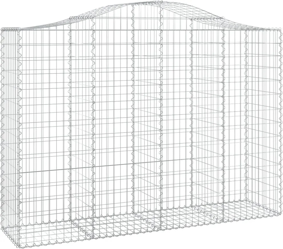 Klenuté gabionové koše 11ks 200x50x140/160cm pozinkované železo 3145691