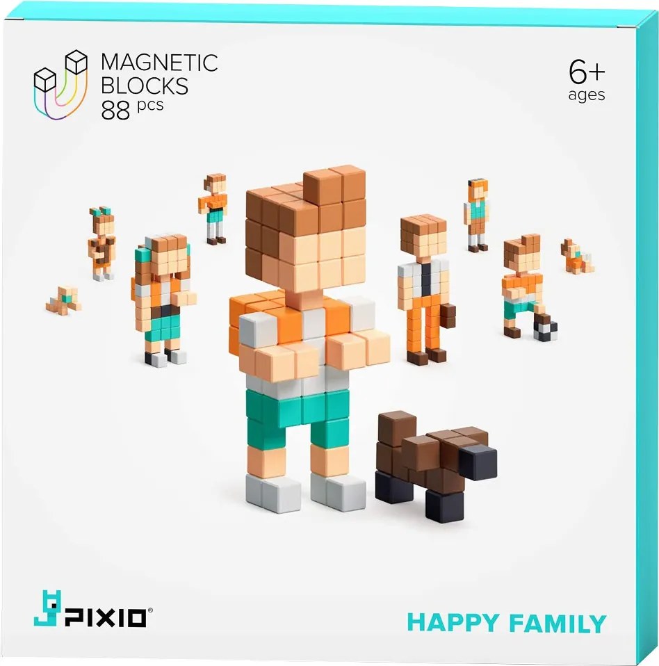 PIXIO Happy Family - Magnetická stavebnice