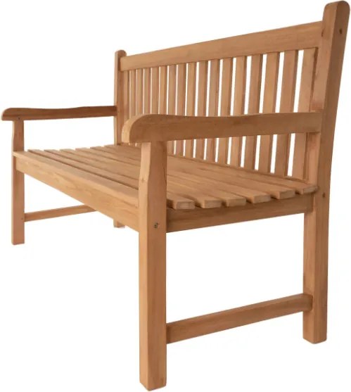 Teaková zahradní lavice 150 cm pro 3 osoby, ošetřený teak
