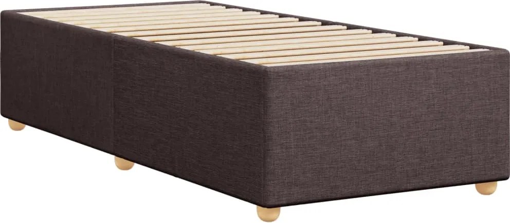 Rám postele bez matrace tmavě hnědá 100 x 200 cm textil 3284711
