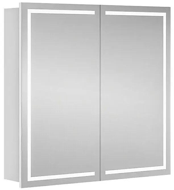 Riva Zrcadlová skříňka s LED osvětlením Lucy, 72 × 69,6 × 16,5 cm, bílá