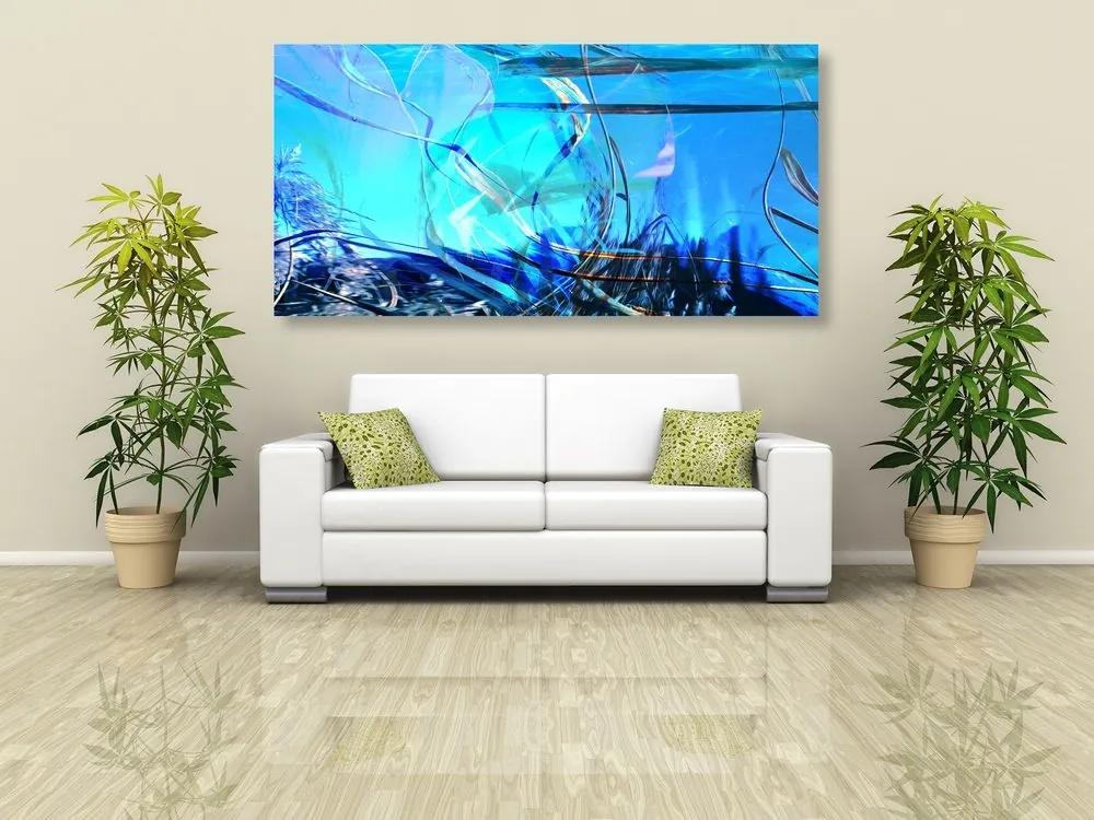 Obraz abstrakce podvodního světa - 120x60 cm