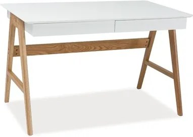 Pracovní stolek SCANDIC B1 bílá/dub